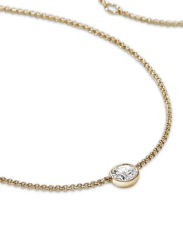 John Hardy 14k Yellow Lab Grown Diamond Solitaire Pendant Necklace - Gold