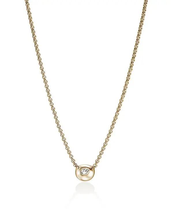 John Hardy 14k Yellow Lab Grown Diamond Solitaire Pendant Necklace - Gold