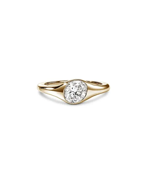 John Hardy 14k Yellow Lab Grown Diamond Oval Solitaire Ring - Gold