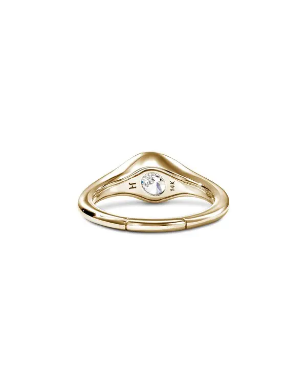 John Hardy 14k Yellow Lab Grown Diamond Oval Solitaire Ring - Gold