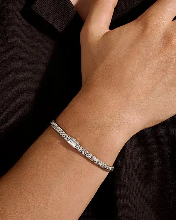 John Hardy 14k Yellow Bonded Gold And Sterling Reversible Bracelet