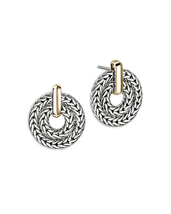 John Hardy Icon Woven Link Drop Earrings - Silver