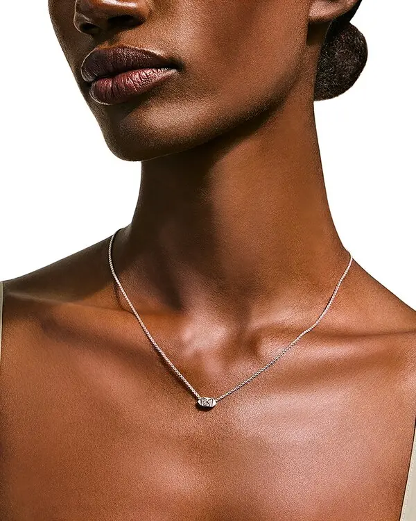 John Hardy Sterling Icon Diamond Pyramid Pendant Necklace - Silver