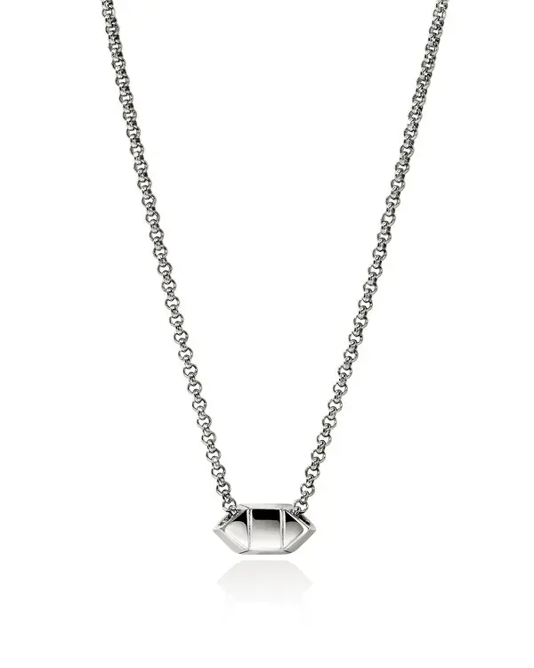 John Hardy Sterling Icon Diamond Pyramid Pendant Necklace - Silver