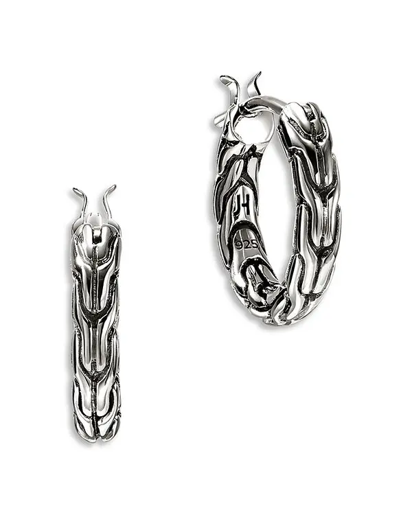John Hardy Sterling Hoop Earrings - Silver