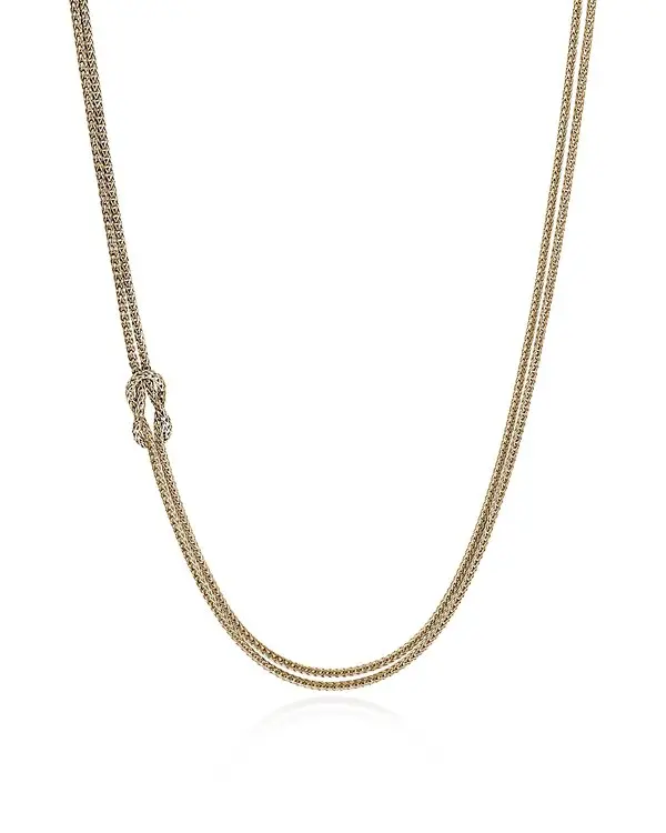 John Hardy Love Knot Double Strand Chain Necklace - Gold