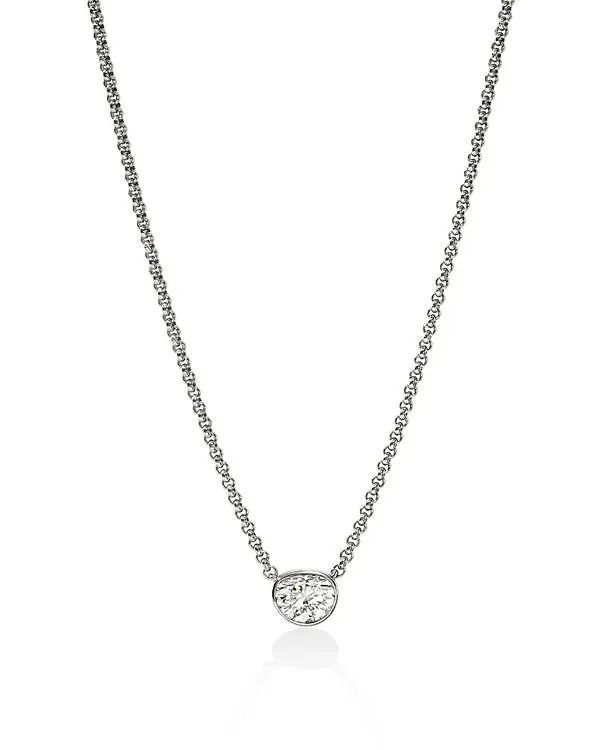 John Hardy Sterling Lab Grown Diamond Pendant Necklace - Silver