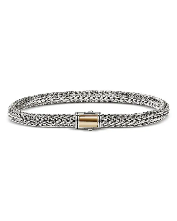 John Hardy 14k Yellow Gold And Sterling Icon Woven Link Bracelet - Silver