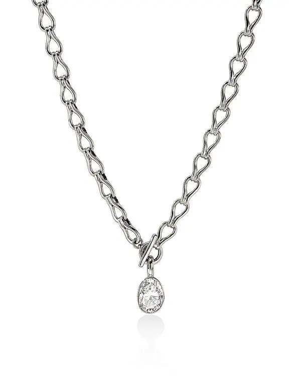 John Hardy Lovestruck Lab Grown Diamond Surf Link Necklace - Silver