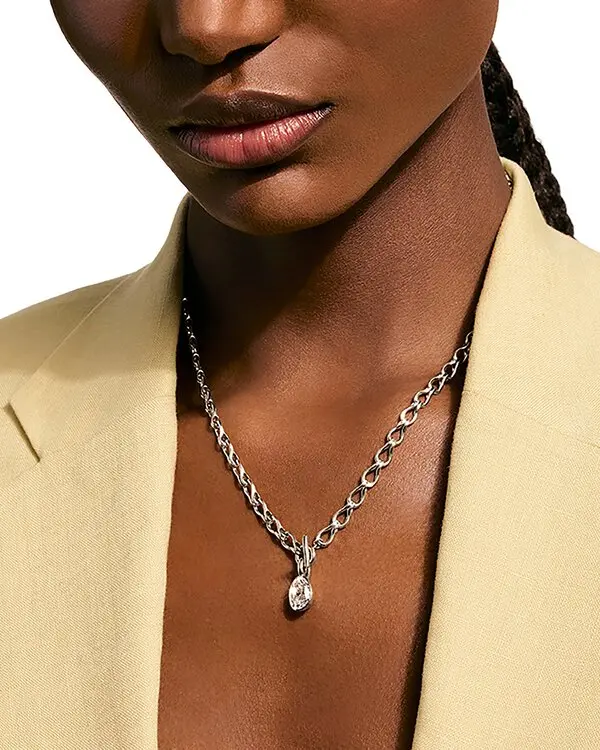 John Hardy Lovestruck Lab Grown Diamond Surf Link Necklace - Silver