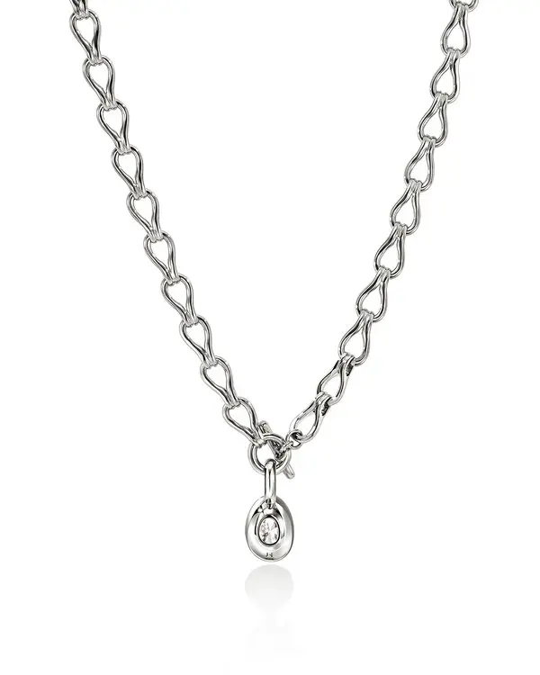 John Hardy Lovestruck Lab Grown Diamond Surf Link Necklace - Silver