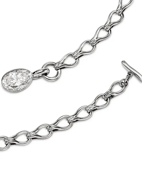 John Hardy Lovestruck Lab Grown Diamond Surf Link Necklace - Silver