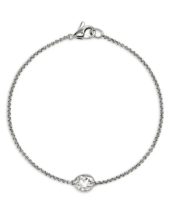 John Hardy Sterling Lovestruck Lab Grown Diamond Bezel Chain Bracelet - Silver