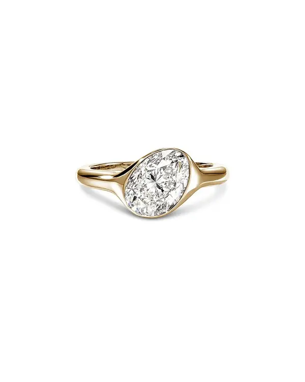 John Hardy 14k Yellow Lovestruck Lab Grown Diamond Oval Solitaire Ring - Gold