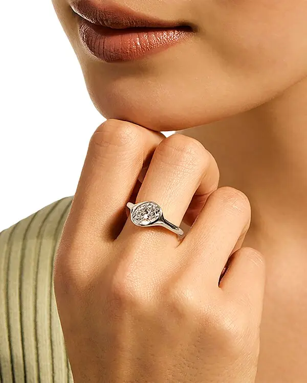 John Hardy Lovestruck Lab Grown Diamond Ring - Silver