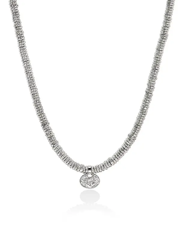 John Hardy Sterling Diamond Pendant Necklace - Silver