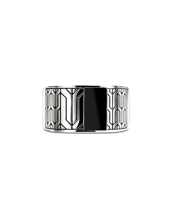 John Hardy Icon 50 Signet Ring - Black Onyx