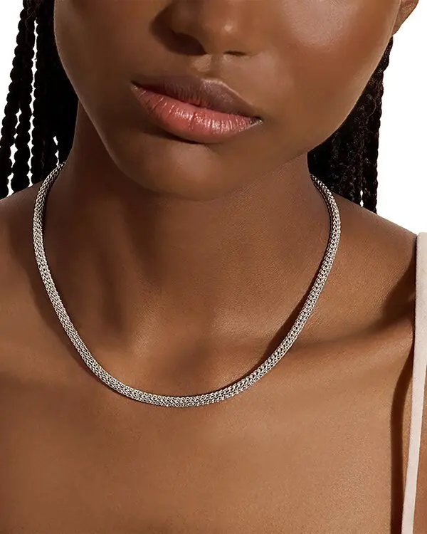 John Hardy Sterling Icon Woven Link Chain Necklace