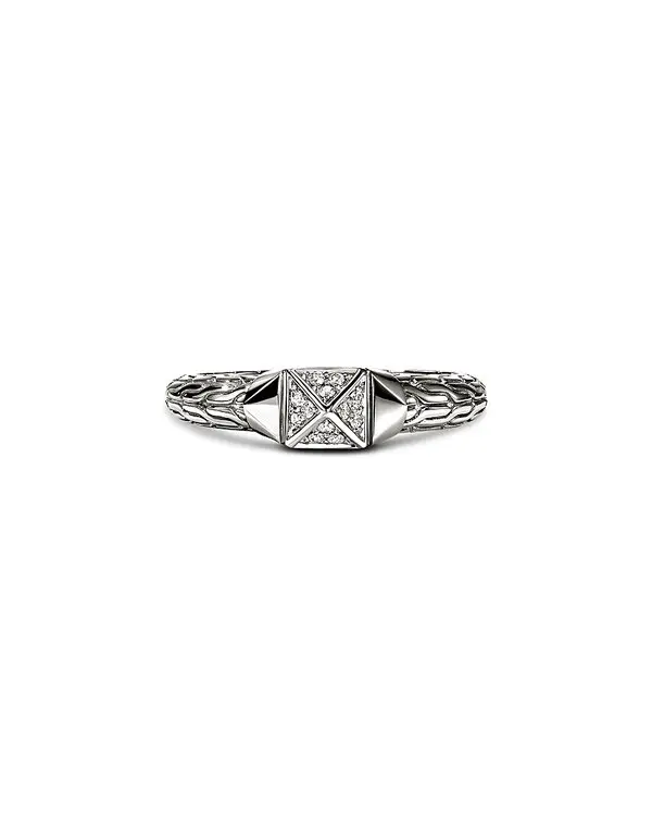 John Hardy Icon Diamond Pyramid Ring - Silver