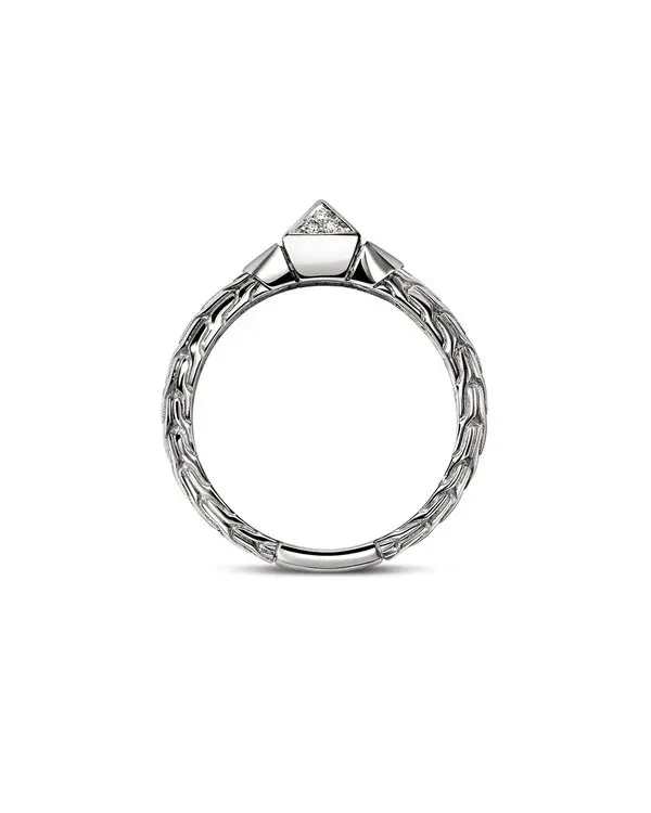 John Hardy Icon Diamond Pyramid Ring - Silver