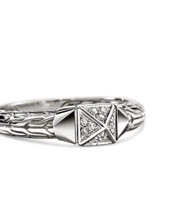 John Hardy Icon Diamond Pyramid Ring - Silver
