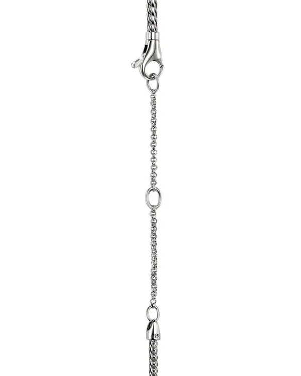 John Hardy 14k Yellow Gold & Sterling Icon Diamond Pyramid Pendant Necklace - Silver