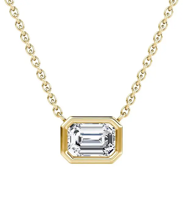 VRAI Bezel Solitaire Necklace - K Yellow Gold