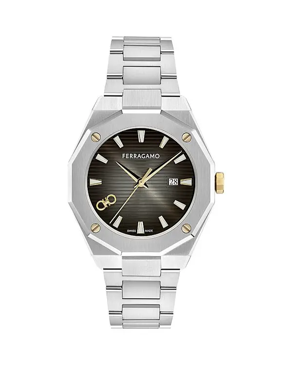 FERRAGAMO Edge 40mm Watch - Stainless Steel/black