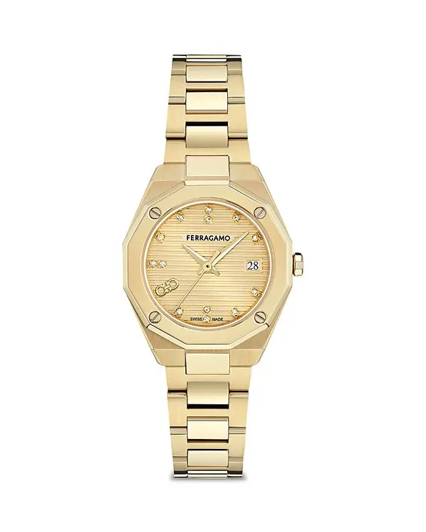 FERRAGAMO Edge 28mm Watch - Gold
