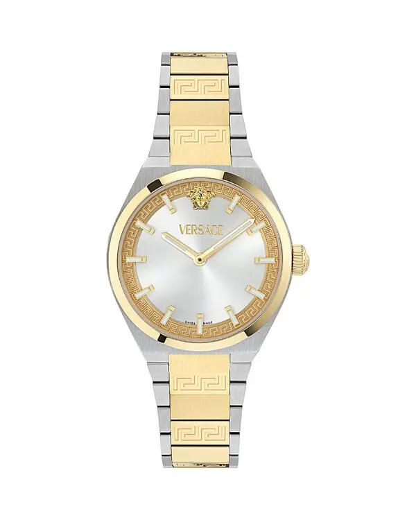 Versace V-auria 35mm Watch - Two Tone