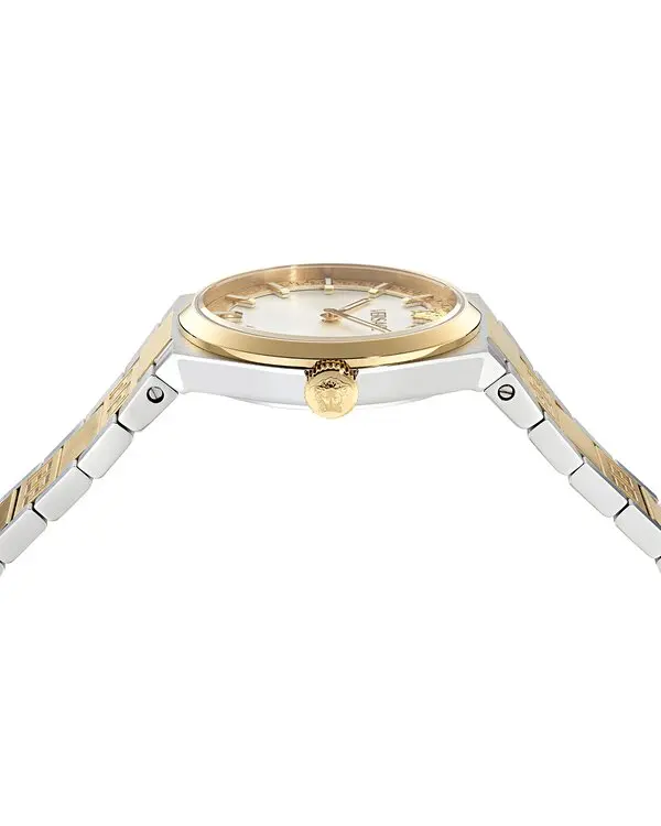 Versace V-auria 35mm Watch - Two Tone