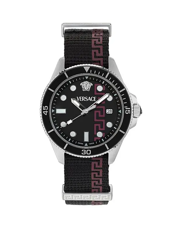 Versace Greca Force Nato Watch 42mm - Stainless Steel