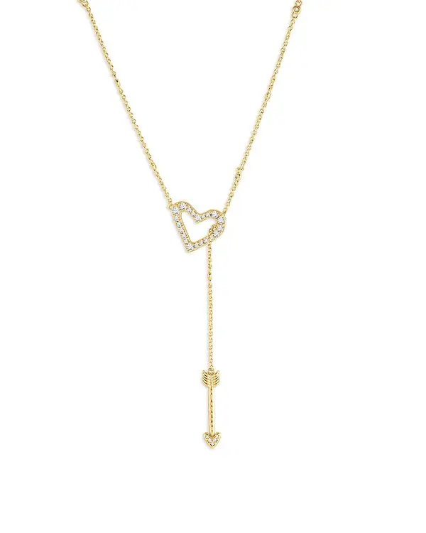 ANABEL ARAM Heart Lariat Necklace - Gold