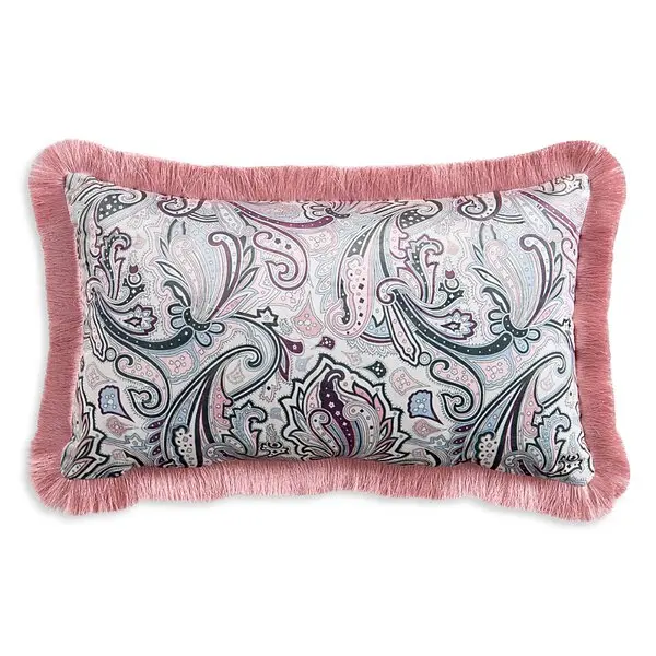 Ted Baker London Paisley Fringe Decorative Pillow, 12 X 20 - Mauve