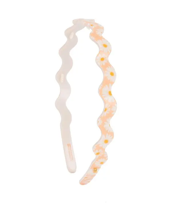 Alexandre De Paris Daisy Acetate Headband - Yellow Orange