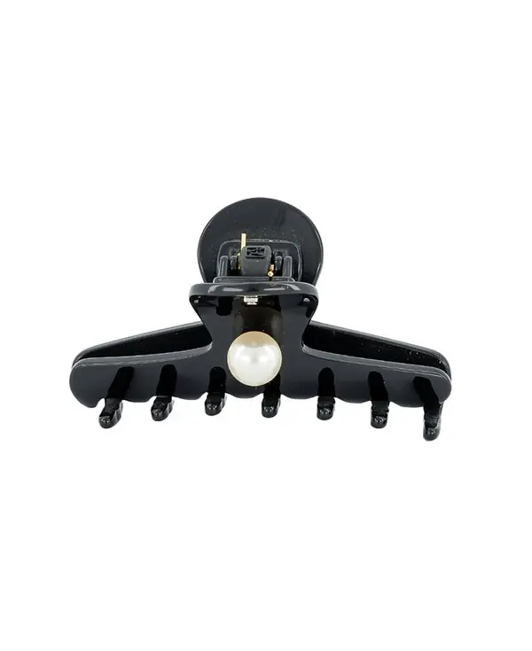 Alexandre De Paris Blanche Pearl Acetate Hair Claw Clip - Black