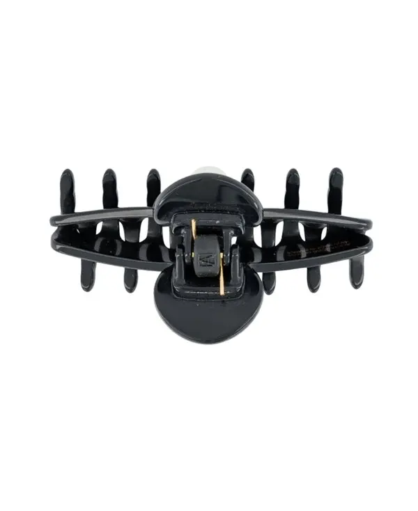 Alexandre De Paris Blanche Pearl Acetate Hair Claw Clip - Black