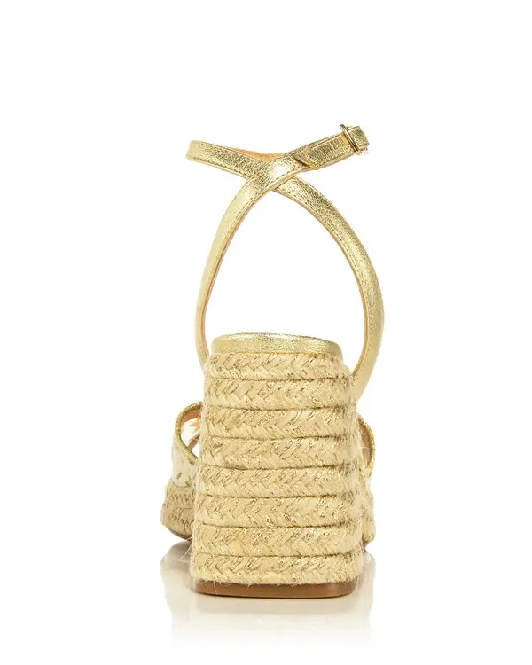 CastaÑer Vals Espadrille Platform Sandals - Blanco/oro