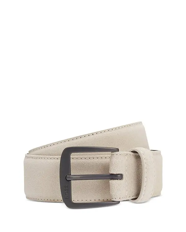 BOSS Syhr Leather Belt - Open White