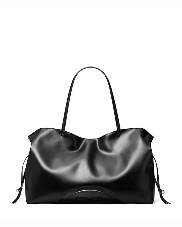 Tory Burch Ella Natuura Drawstring Tote Bag - Black