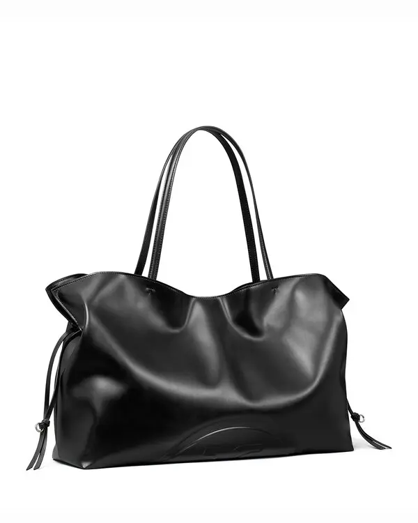 Tory Burch Ella Natuura Drawstring Tote Bag - Black