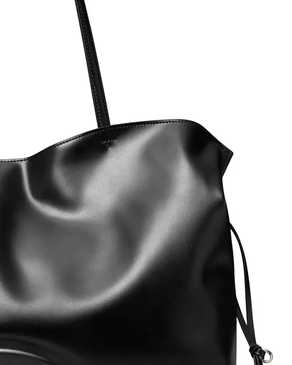 Tory Burch Ella Natuura Drawstring Tote Bag - Black