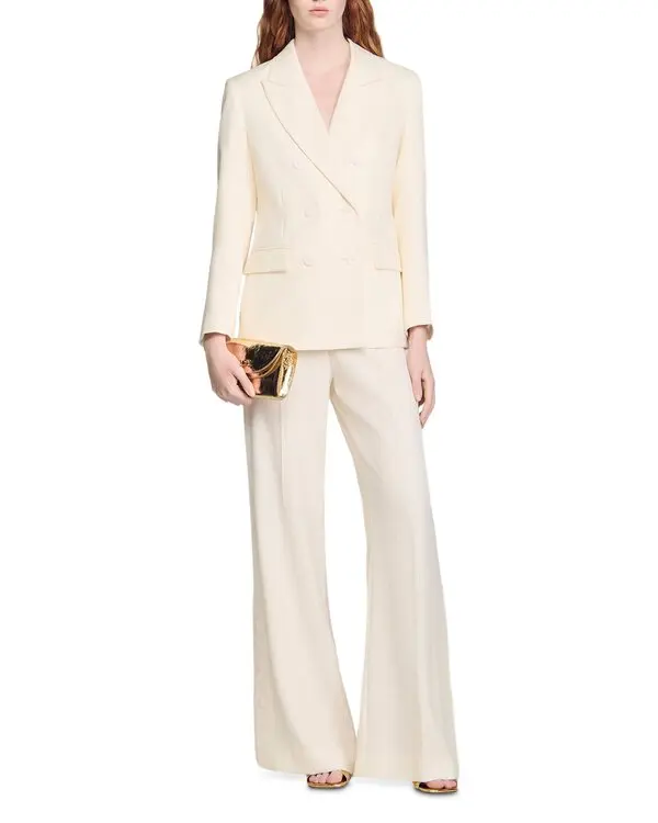 Sandro Double Breasted Suit Jacket