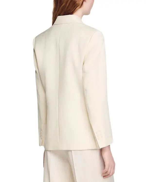 Sandro Double Breasted Suit Jacket