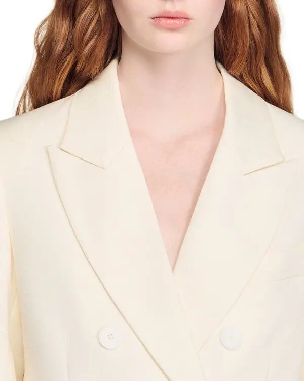 Sandro Double Breasted Suit Jacket