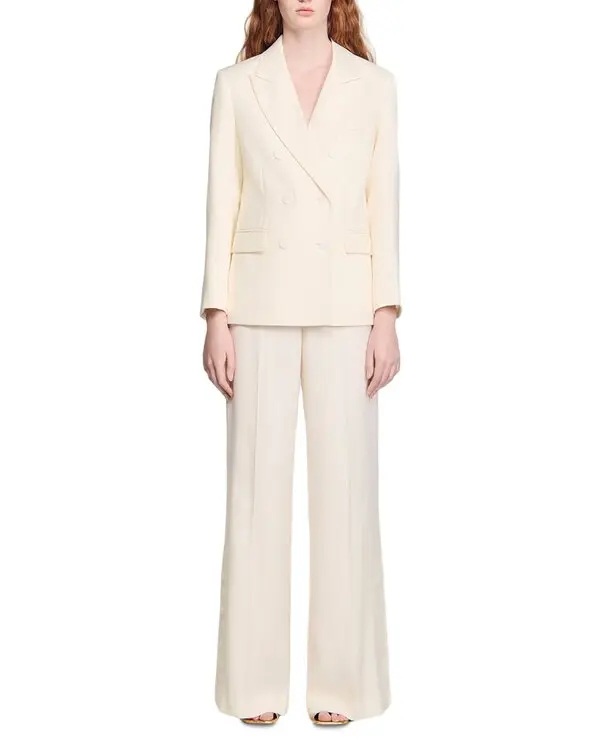 Sandro Double Breasted Suit Jacket