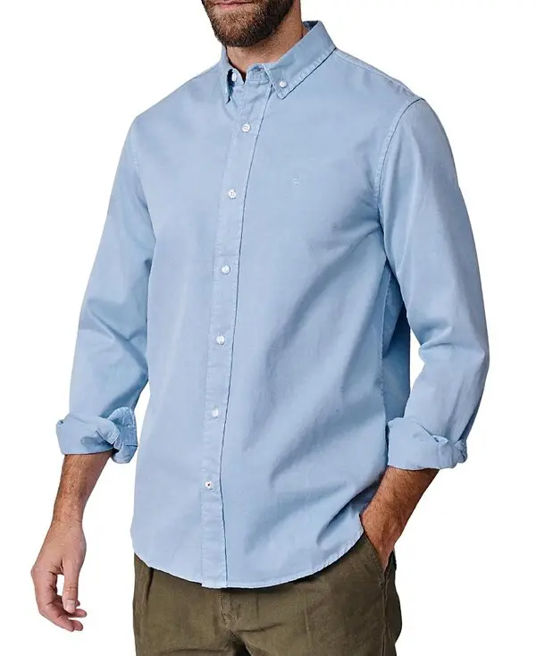 Aubin Hessle Long Sleeve Relaxed Fit Shirt - Pale Blue
