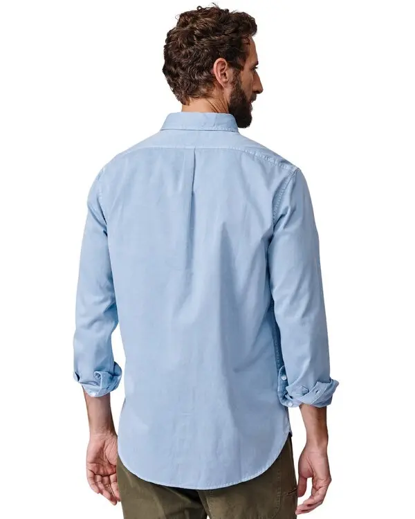 Aubin Hessle Long Sleeve Relaxed Fit Shirt - Pale Blue