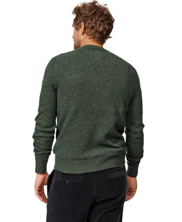 AUBIN Phillips Lambswool Crew Neck Sweater - Khaki