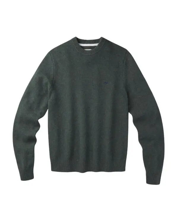 AUBIN Phillips Lambswool Crew Neck Sweater - Khaki
